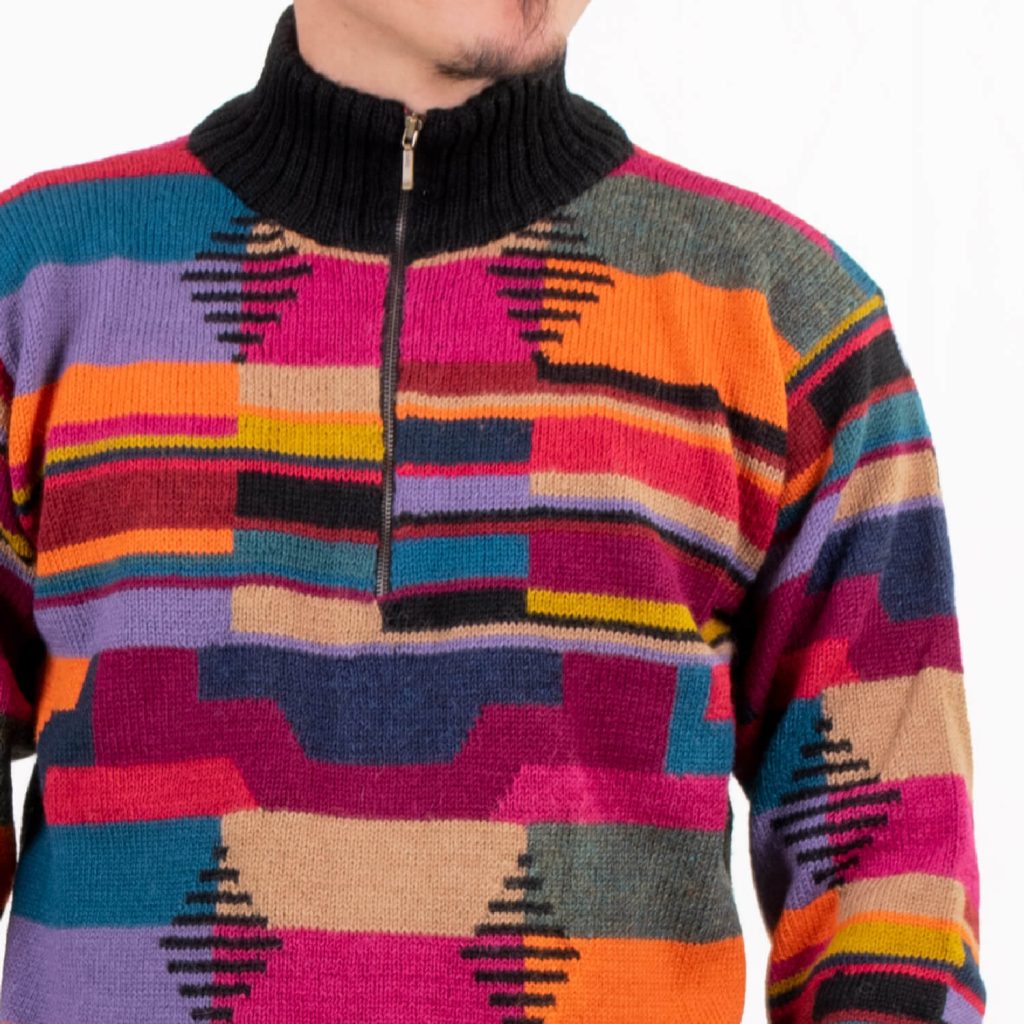 Alpaca Sweater Inca Half Zip - LAM Bolivia